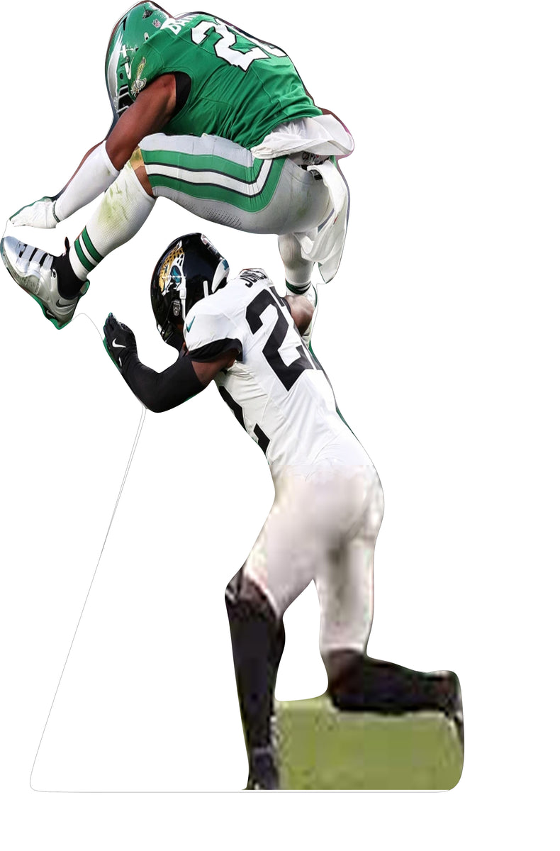 SAQUON BARKLEY HURDLE 72" TALL CARDBOARD CUTOUT STANDEE - PARTY DECOR ...