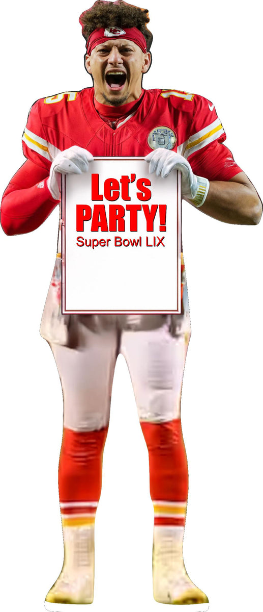 PATRICK MAHOMES PARTY SIGN 74" TALL CARDBOARD CUTOUT STANDEE - PARTY D ...