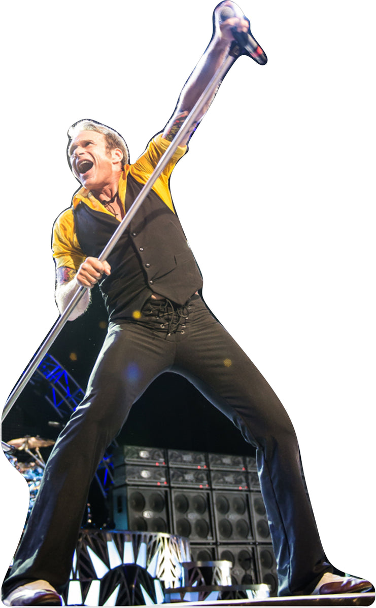 DAVID LEE ROTH WITH TALL MIC - 73" TALL CARDBOARD CUTOUT STANDEE - PAR ...