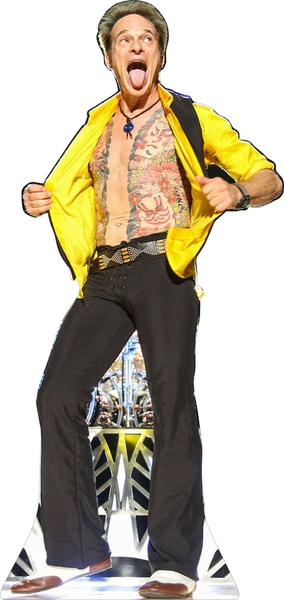 DAVID LEE ROTH - YELLOW SHIRT- 72" TALL CARDBOARD CUTOUT STANDEE - PAR ...
