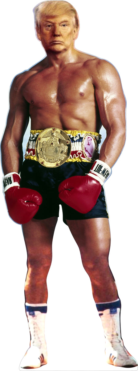 President Donald Trump Rocky Balboa Cardboard Cutout 72" Tall – Standee ...